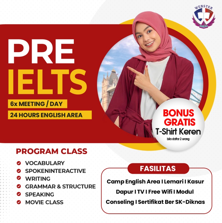 Program Pre-IELTS (1Bulan) - LKP Webster