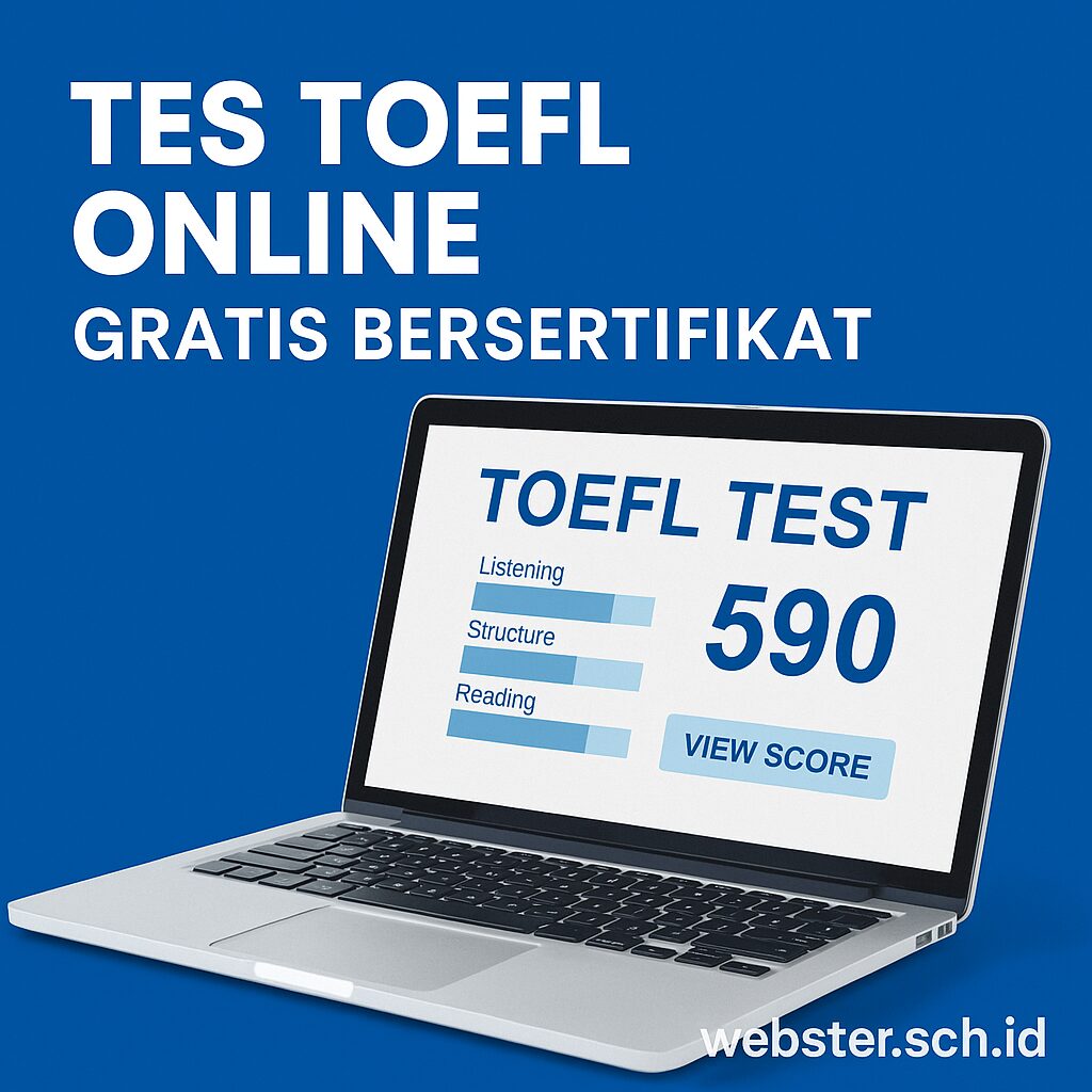 Tes TOEFL Online Gratis Bersertifikat (Resmi) - LKP Webster